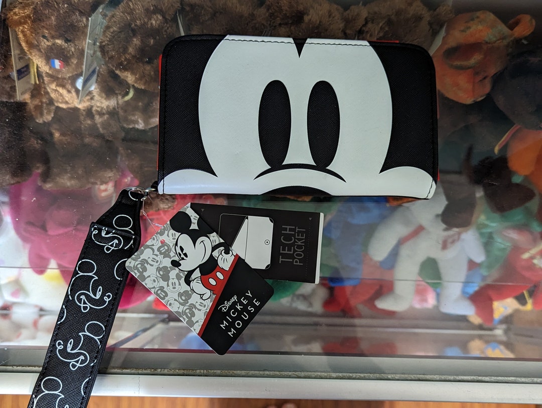 Mickey Mouse Leather Wristlet Tech Wallet - Etsy