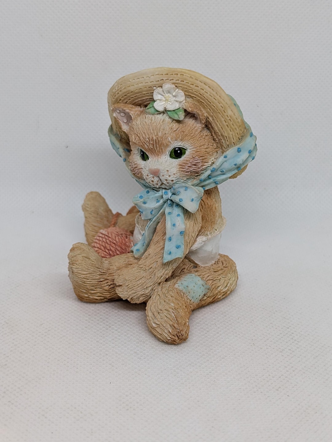 Enesco Calico Cat Figurine - "i'm All Fur You" Kitten With Yarn ...