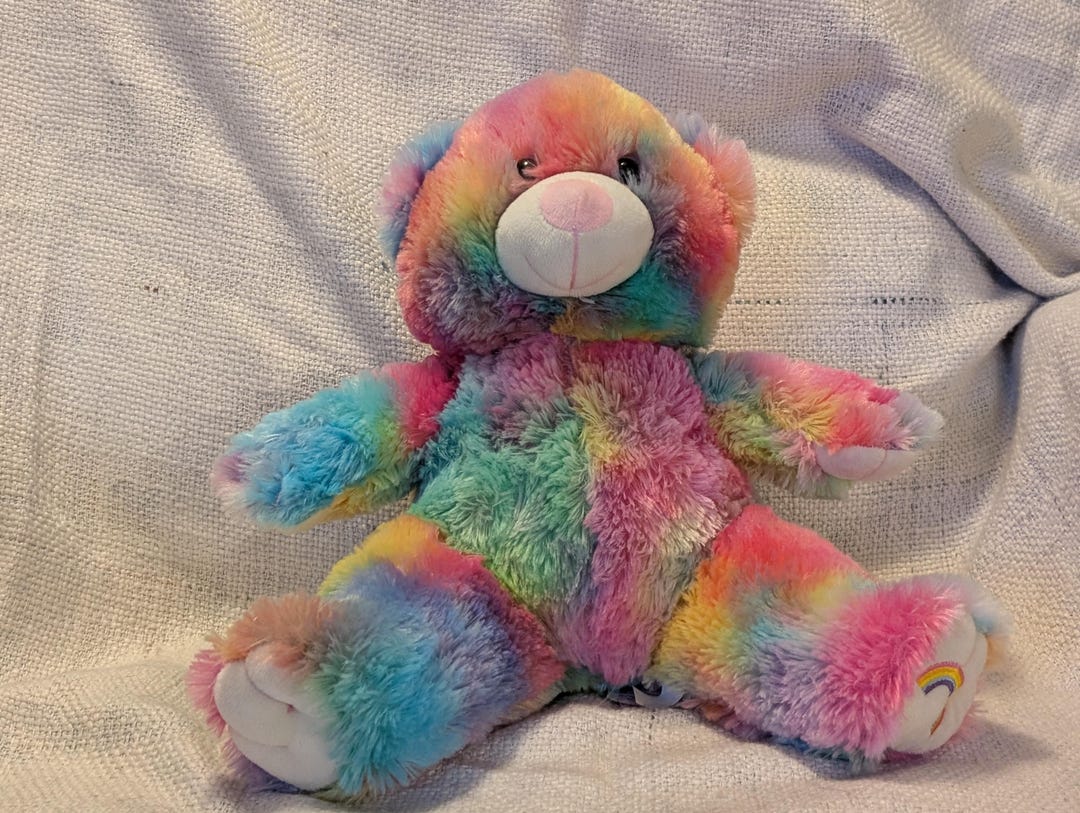 The Bear Factory Teddy Bear Rainbow Foot Tie Dye 2001 Plush Stuffed ...