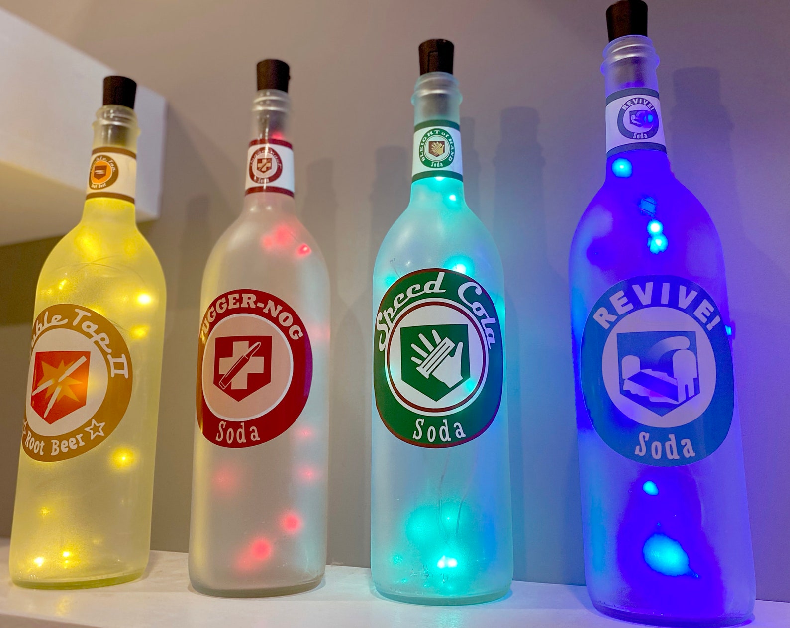 Call Of Duty Light Up Perk Bottles Set of 4 | Etsy