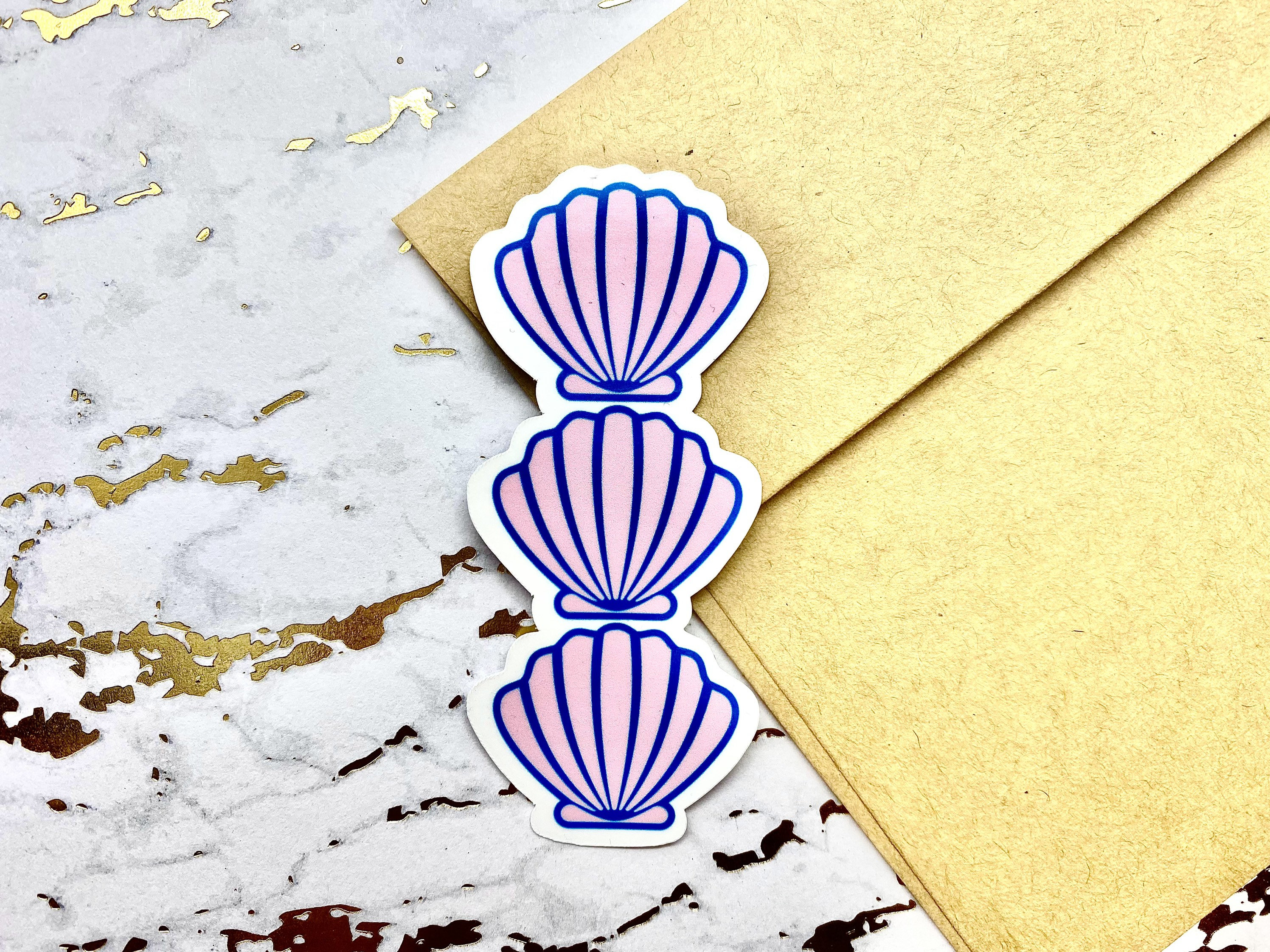 Seashell Sticker for Laptop Hydroflask Waterbottle Phone Case, Cute ...