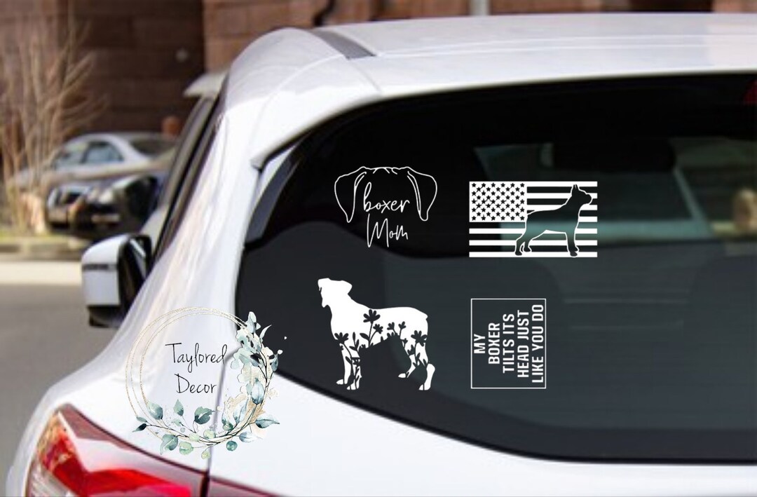 Boxer Dog Car Decals - Etsy