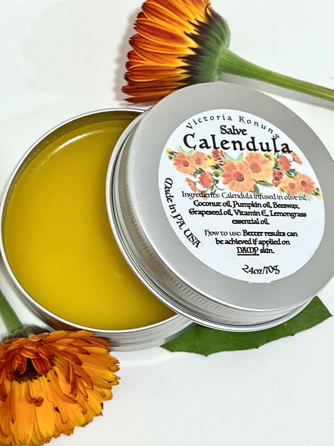 Handmade Herbal Salve Calendula, Rose, Plantain, Jewelweed - Etsy