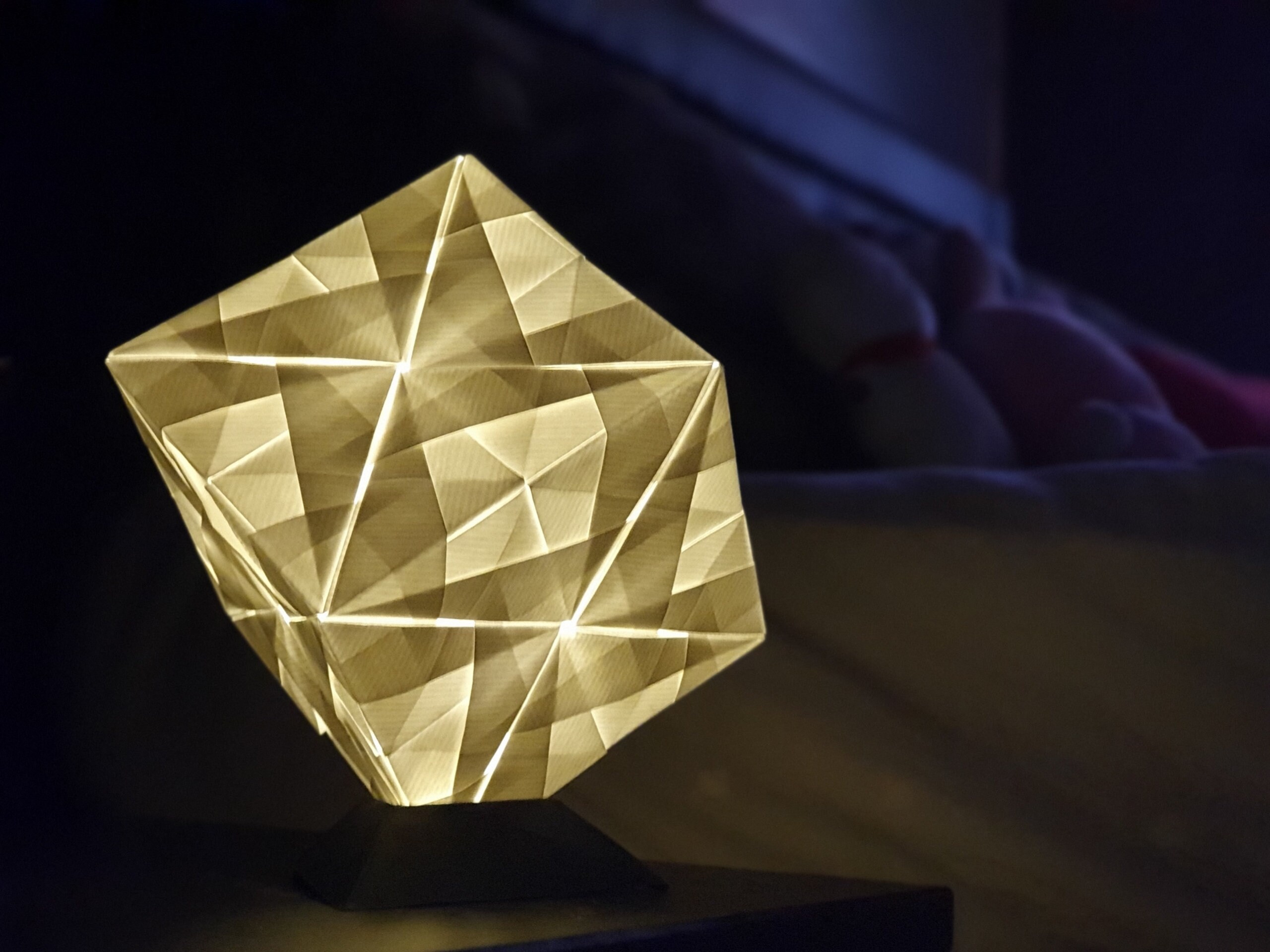 Cube Sonobe Watchman / Origami Lamp, Lamp / Paper Nightlight - Etsy