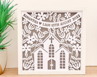 1st Anniversary Papercut - Etsy