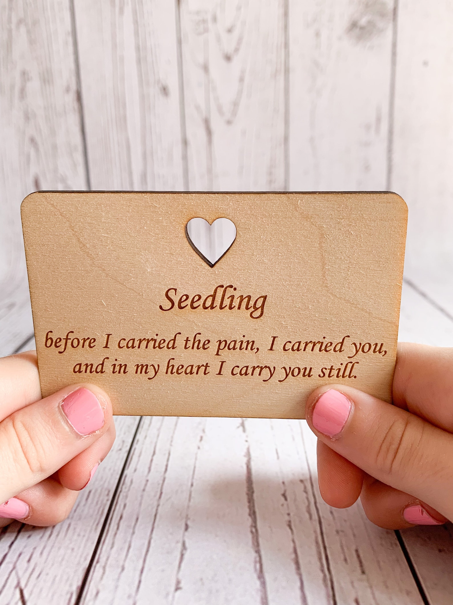 Personalised Engraved Gift Message - Wallet Size Engraved Message ...