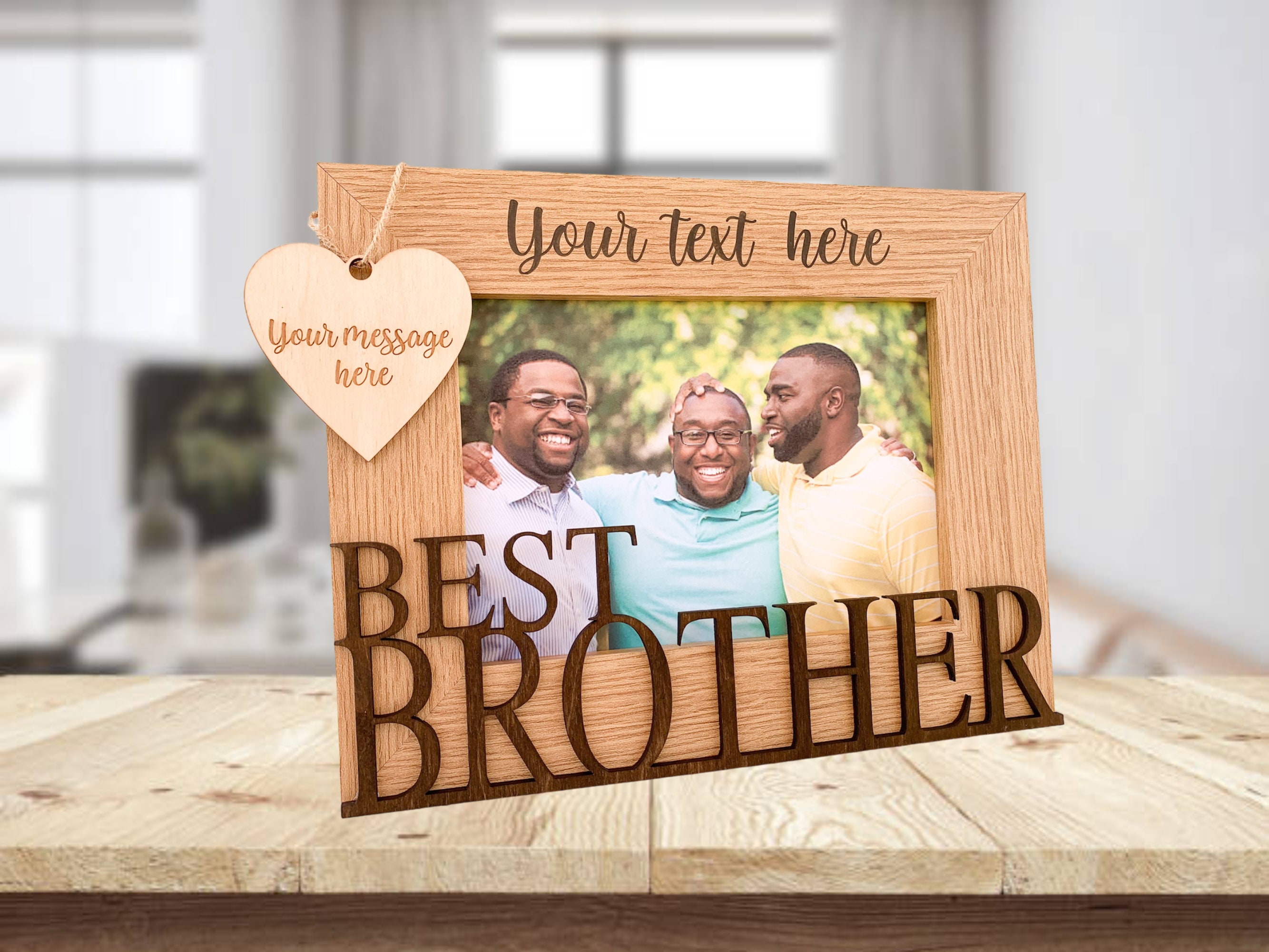 Personalised Brother Photo Frame | Engraved Brother Gift | Best Brother ...