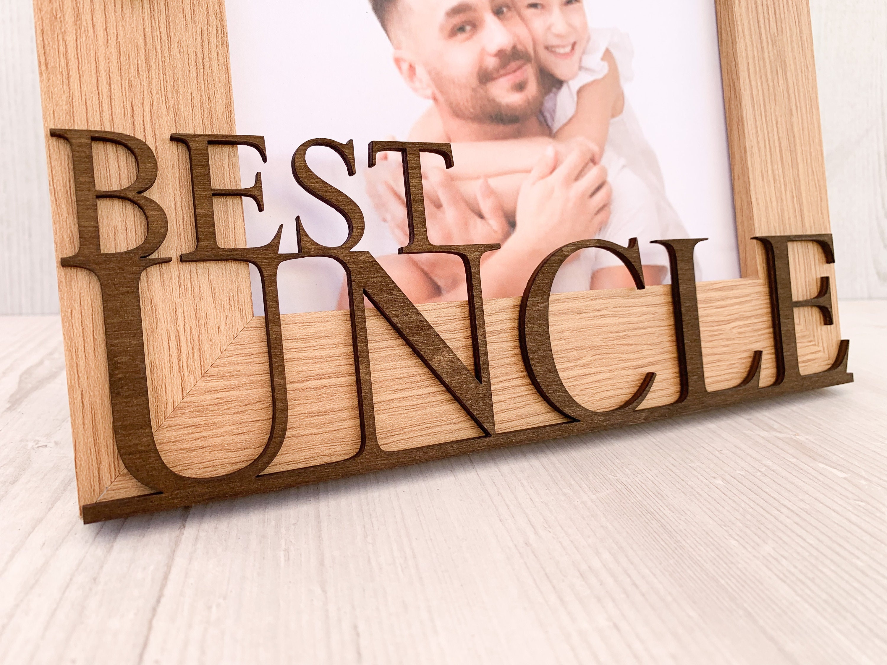 Personalised Uncle Photo Frame Gift Laser Engraved Uncle - Etsy