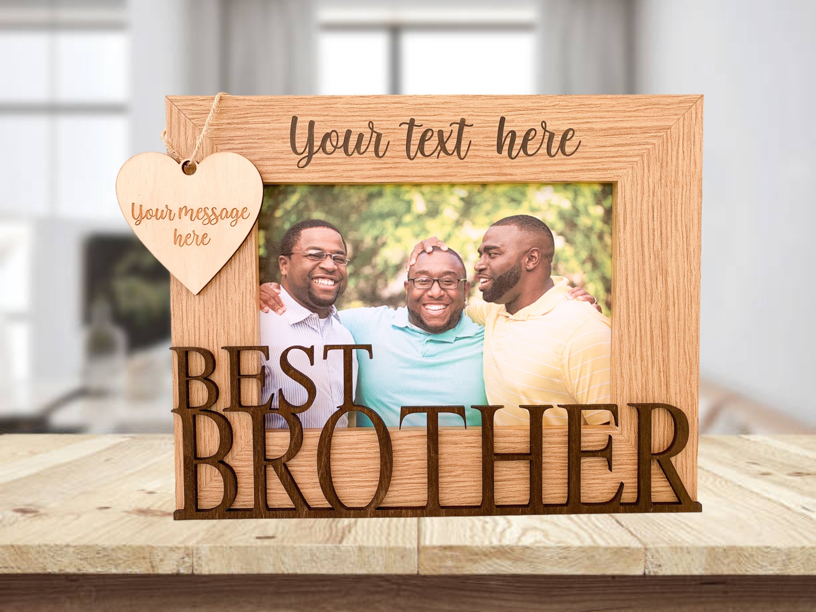 Personalised Brother Photo Frame | Engraved Brother Gift | Best Brother ...