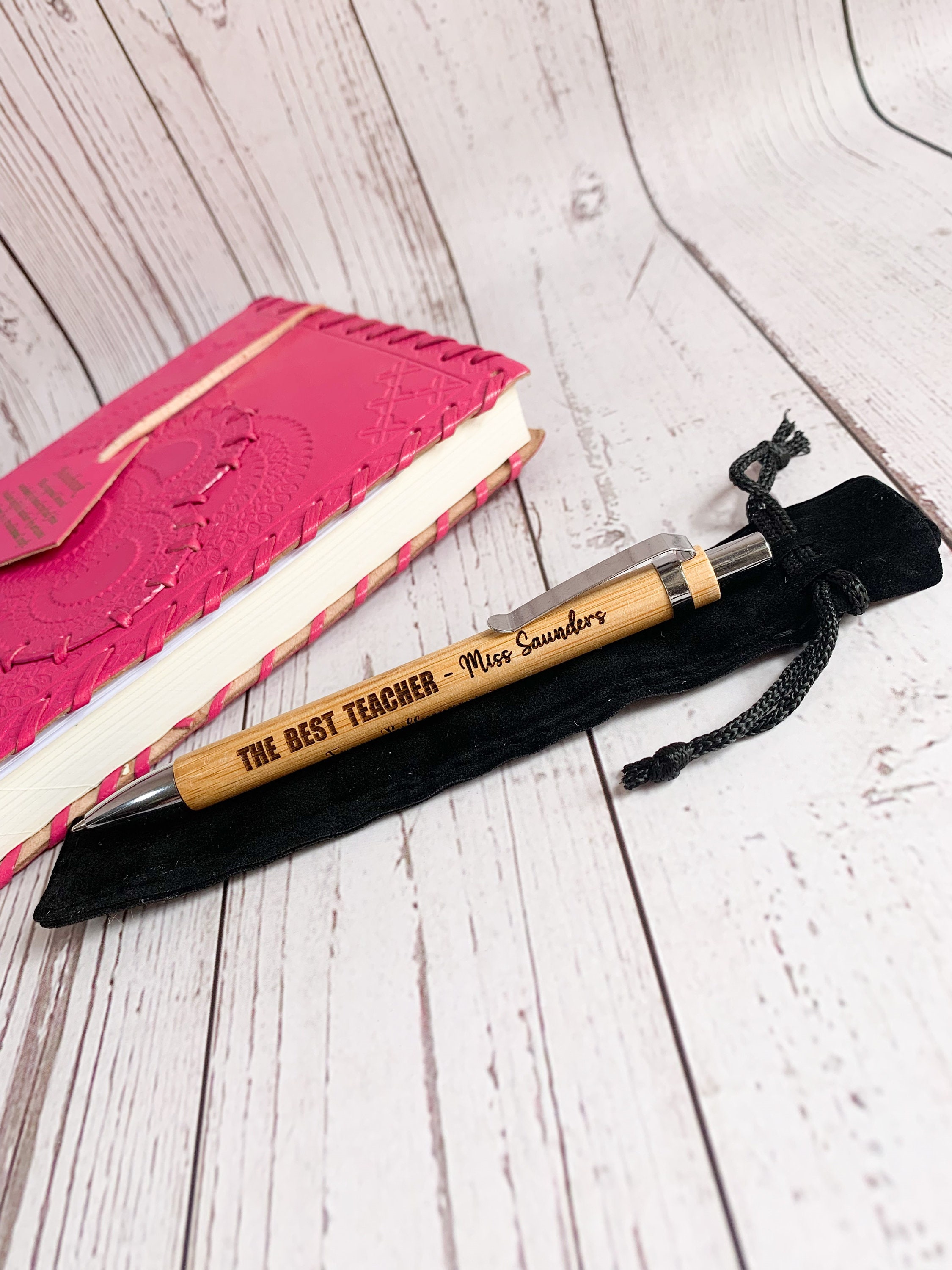Personalised Teacher Pen Engraved Bamboo Pen Personalised | Etsy