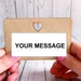 Personalised Engraved Gift Message - Wallet Size Engraved Message ...