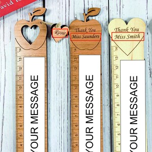 Personalised Teacher Bookmark Ruler - Personalised Teacher Gift ...