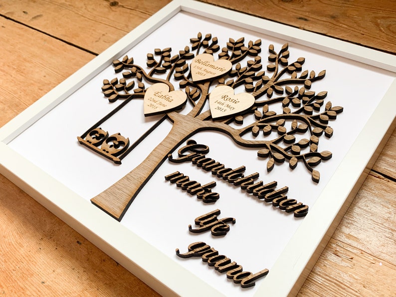 Personalised Grandchildren Family Tree Frame Custom Granny - Etsy