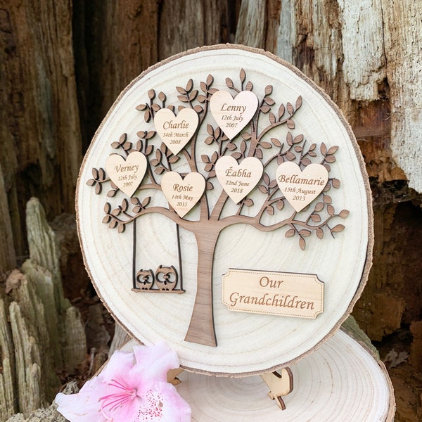 Wooden Grandchildren Family Tree - Etsy