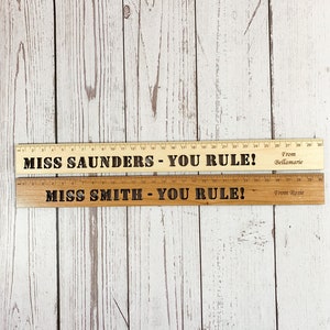Personalised Teacher Ruler - Teacher Gift - 30cm Personalised Ruler ...