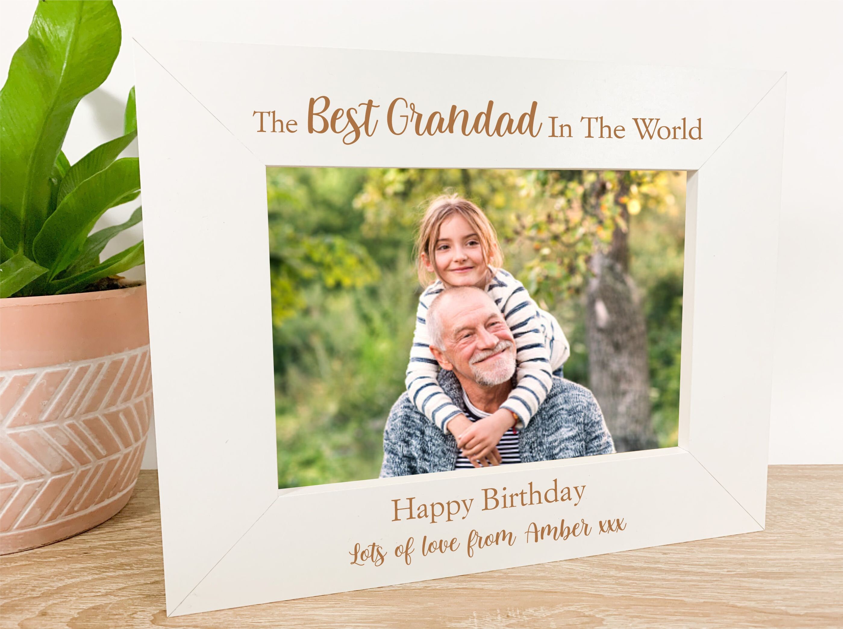 Personalised Grandad Photo Frame | Granddad Frame | Happy Birthday ...