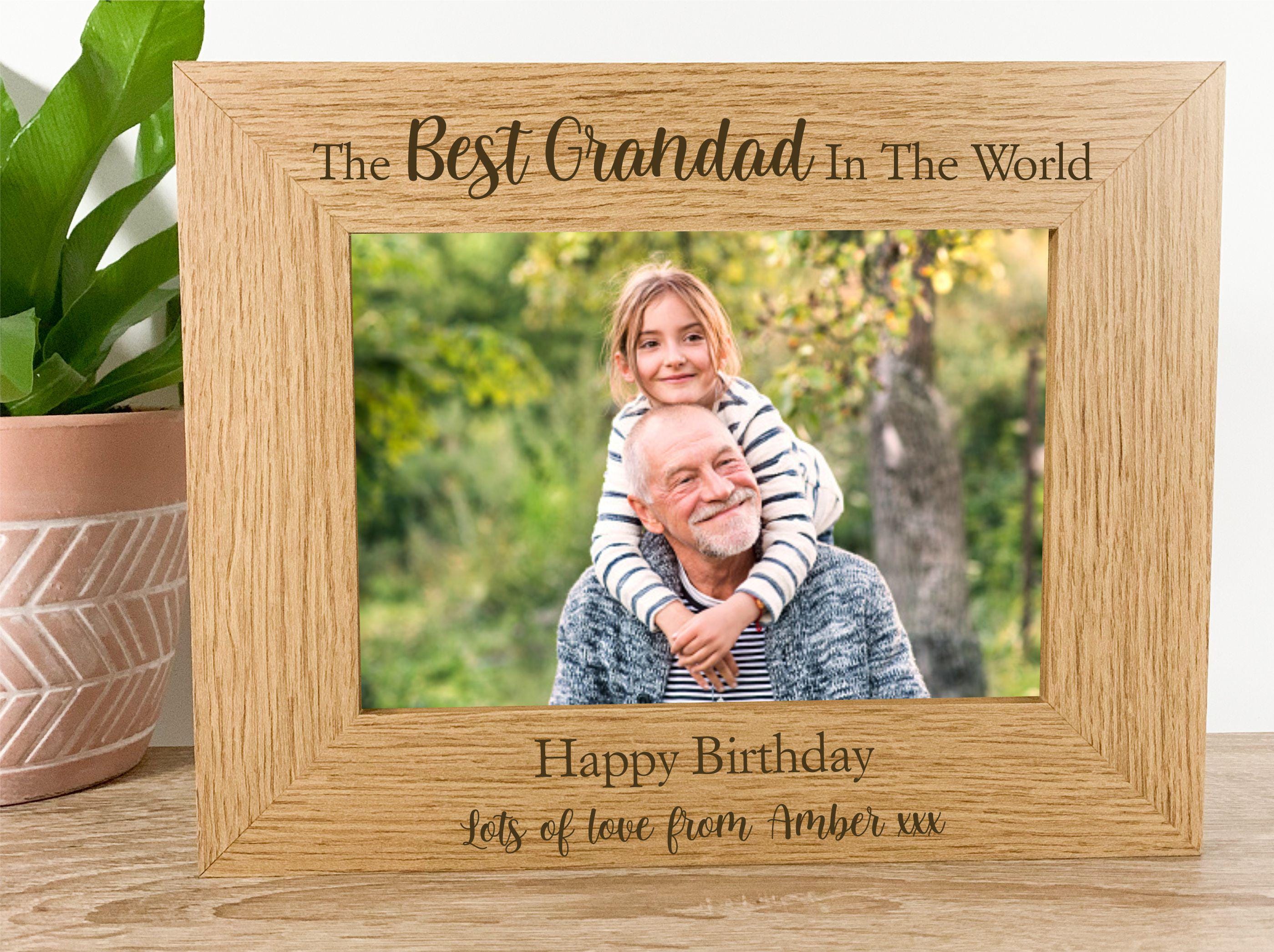 Personalised Grandad Photo Frame | Granddad Frame | Happy Birthday ...