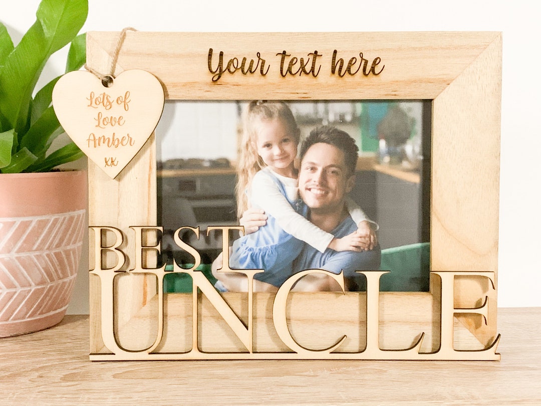 Personalised Uncle Photo Frame Laser Engraved Uncle Birthday - Etsy