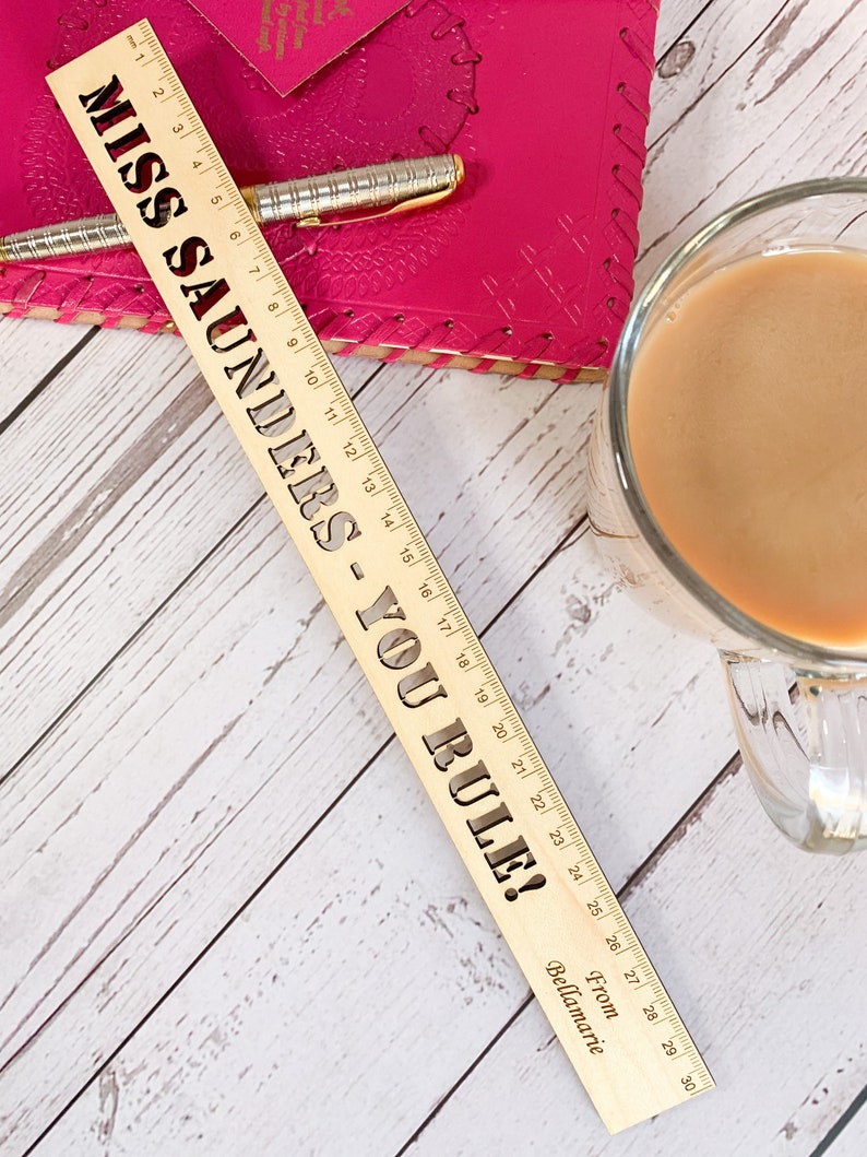 Personalised Teacher Ruler Teacher Gift 30cm Personalised - Etsy UK
