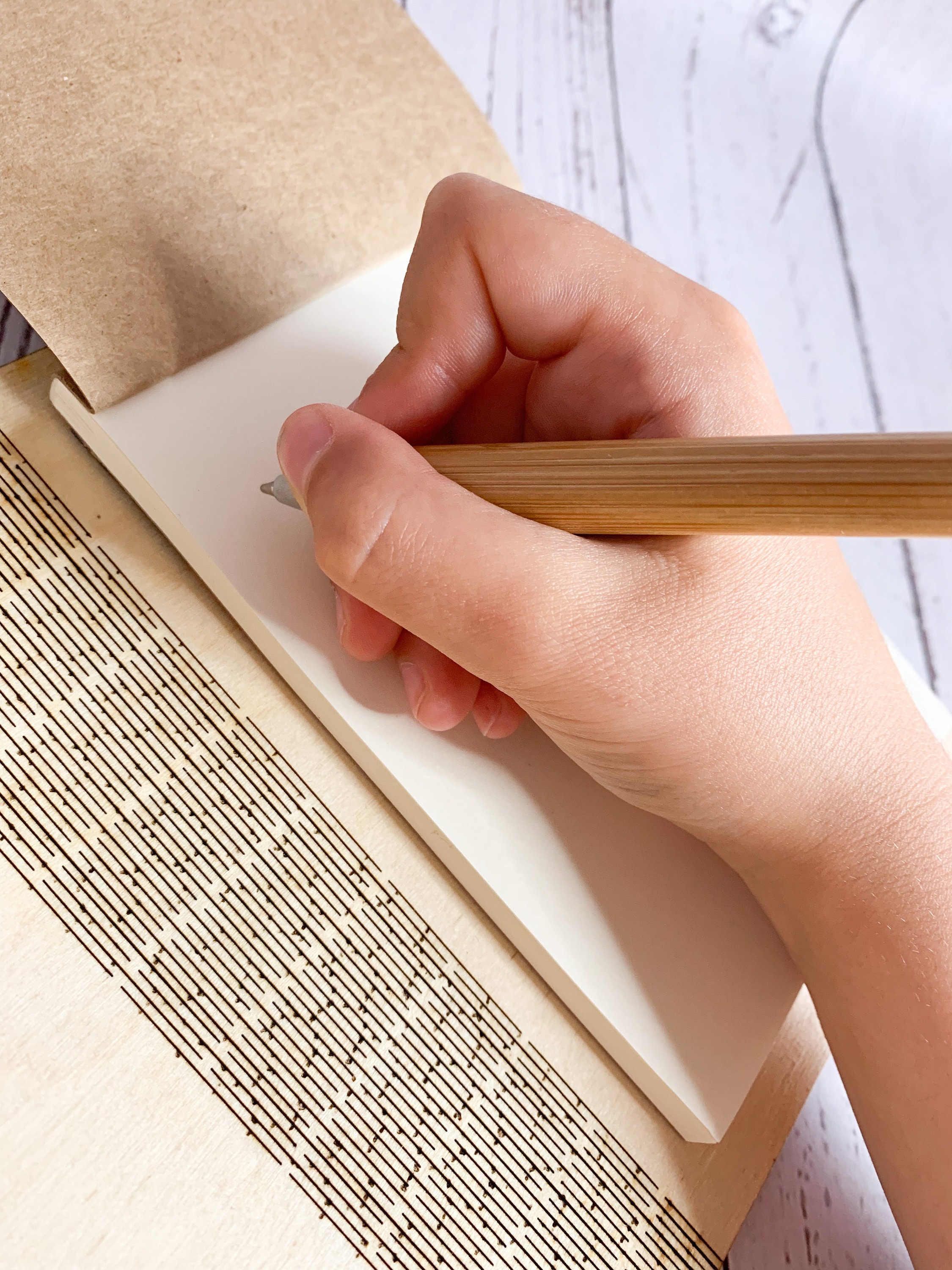 Laser Engraved Teacher Notebook - Personalised Wood Journal ...