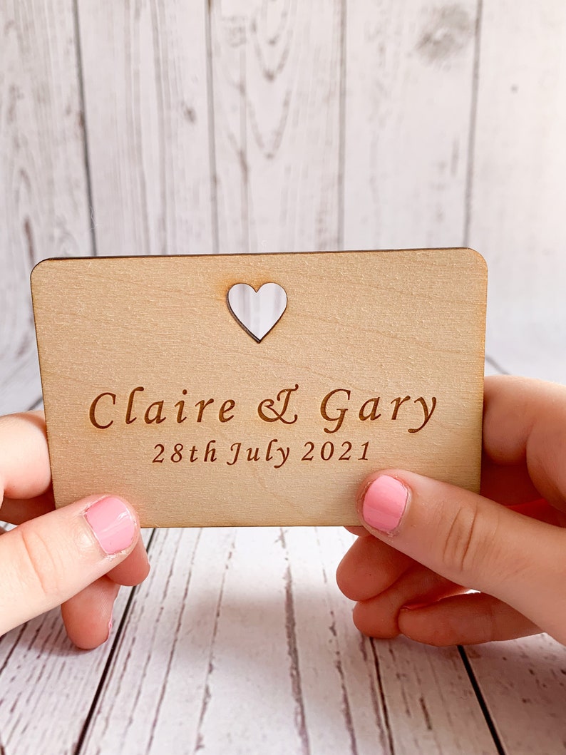 Personalised Engraved Gift Message - Wallet Size Engraved Message ...