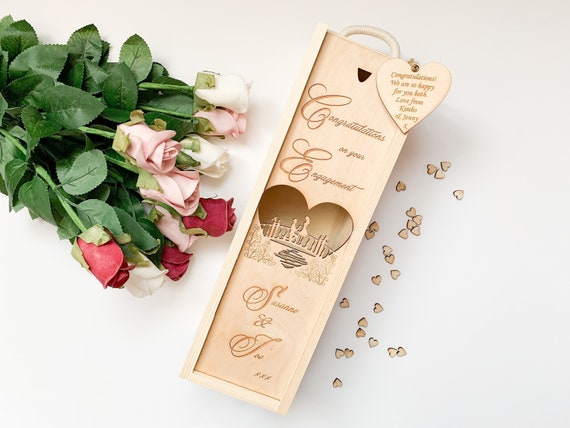 Personalised Engagement Champagne Box Wine Bubbly Gift Box - Etsy