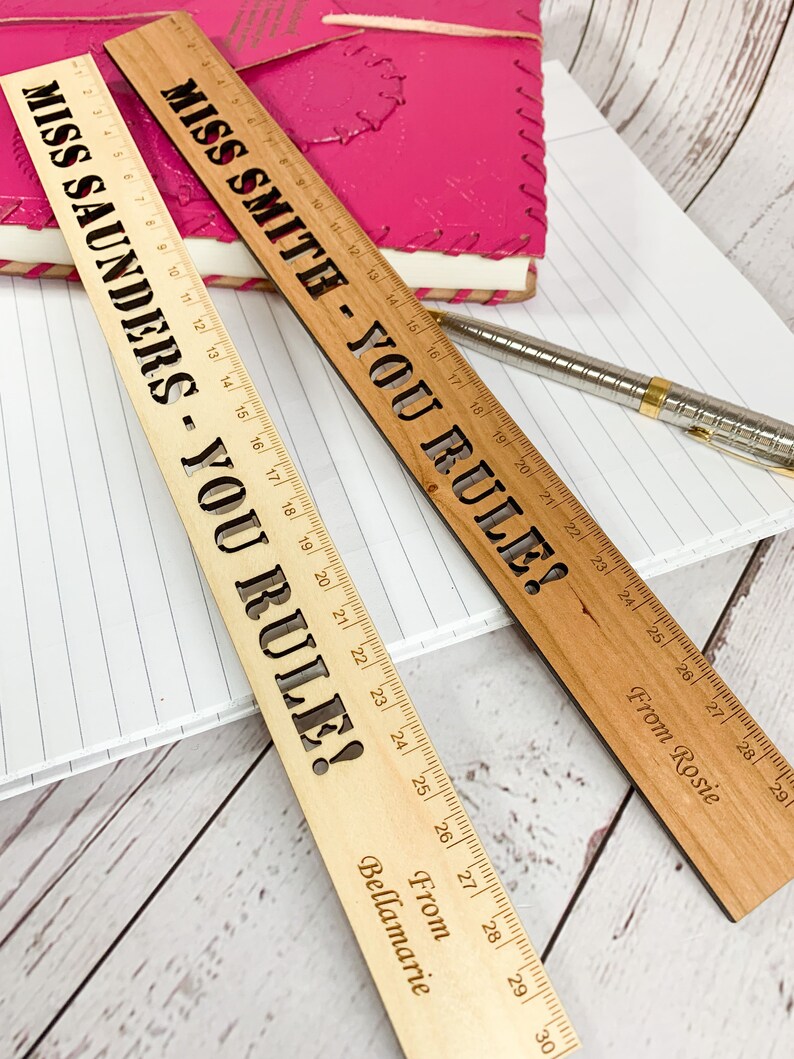 Personalised Teacher Ruler Teacher Gift 30cm Personalised - Etsy UK