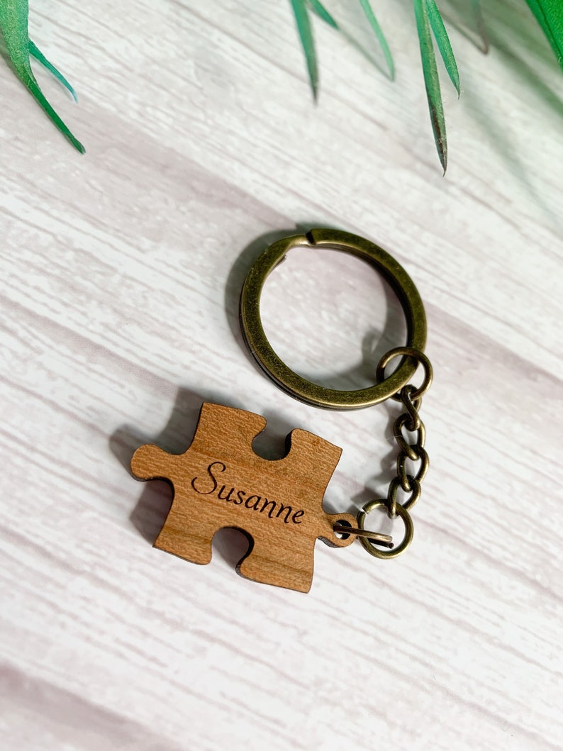 Personalised Keyring Set for Couple, Heart Keyring Set for Him and Her ...