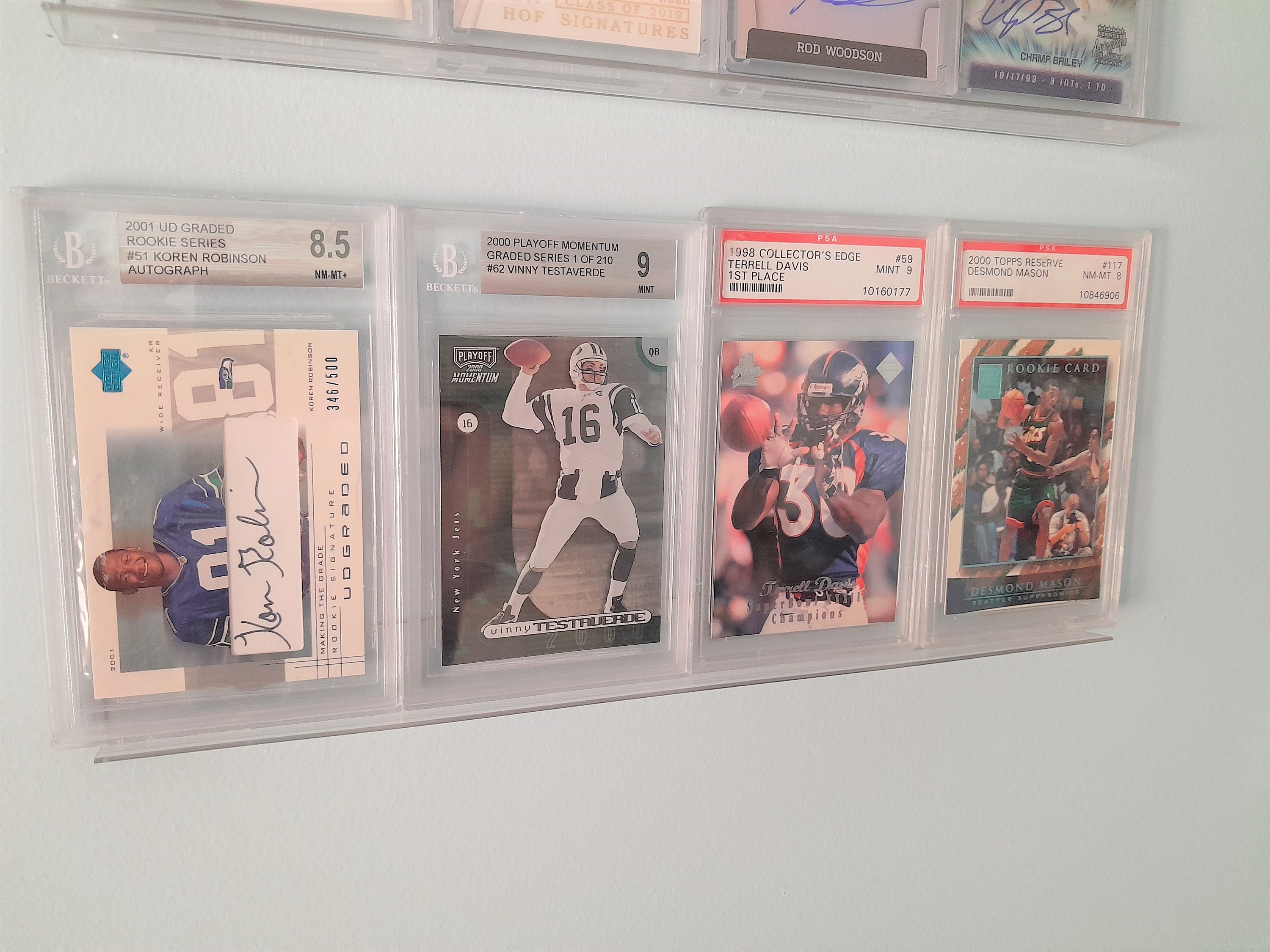 Graded Slabs & ONE TOUCH Trading Card Display Floating Shelf - Displays ...