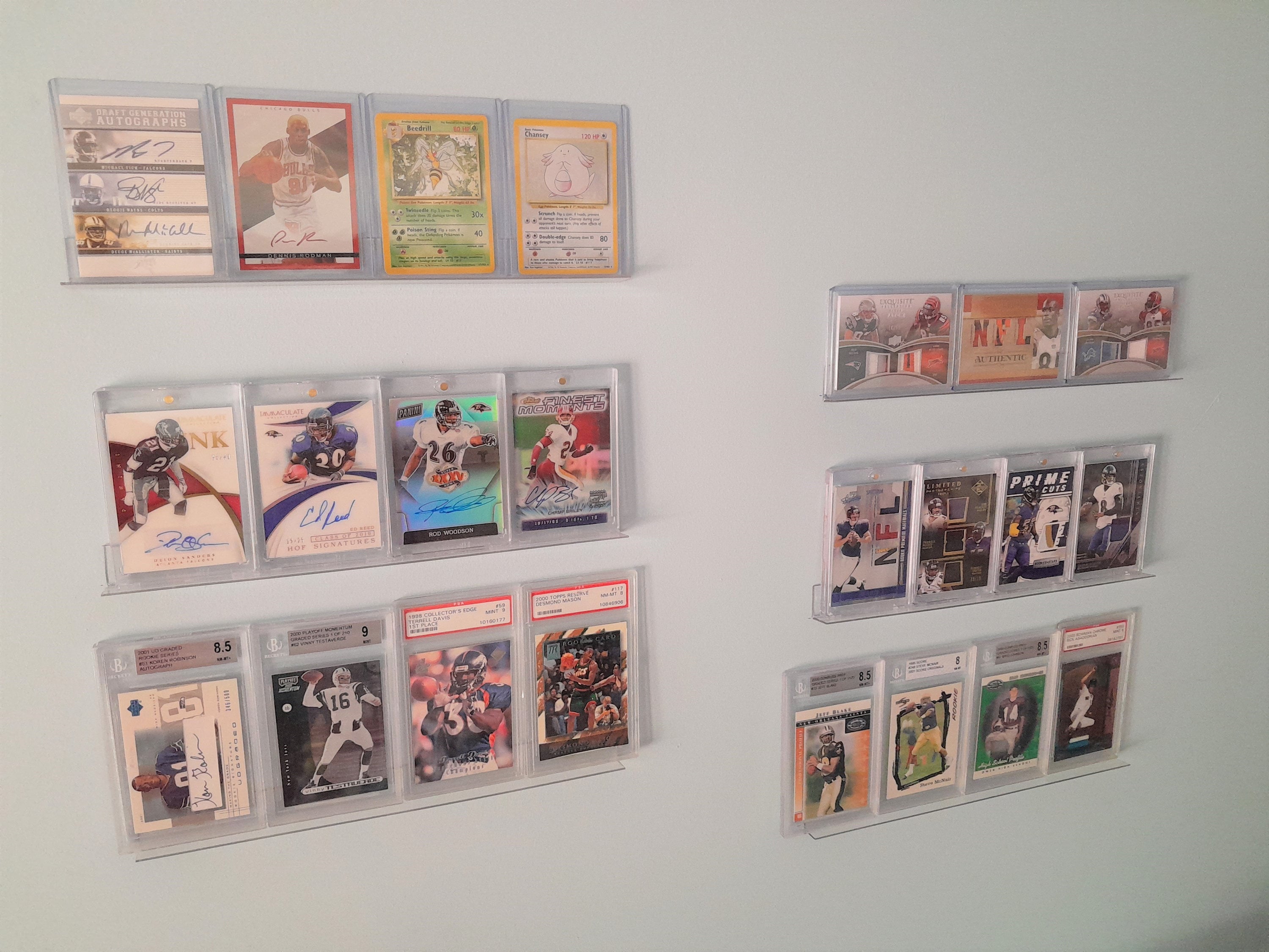 Graded Slabs & ONE TOUCH Trading Card Display Floating Shelf - Displays ...