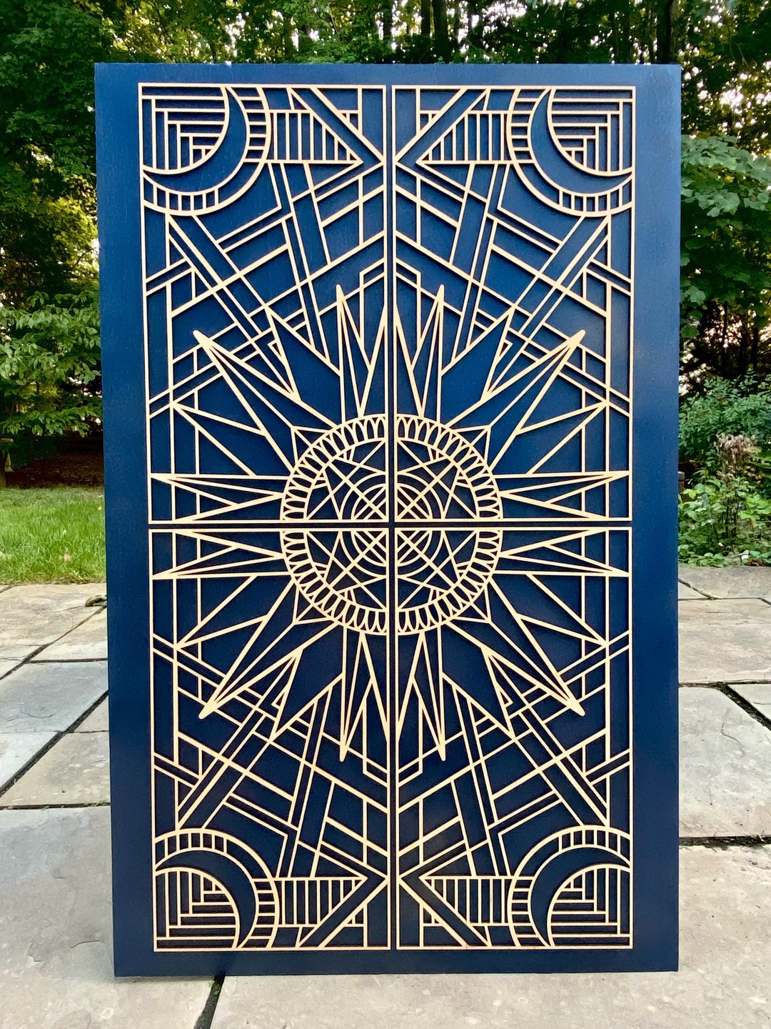 Celestial Art Deco, 24x38” Laser Cut Wood - Etsy