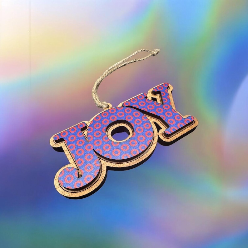 JOY Ornament | Phish Inspired, Donut Pattern, Holiday Decor, Handmade ...