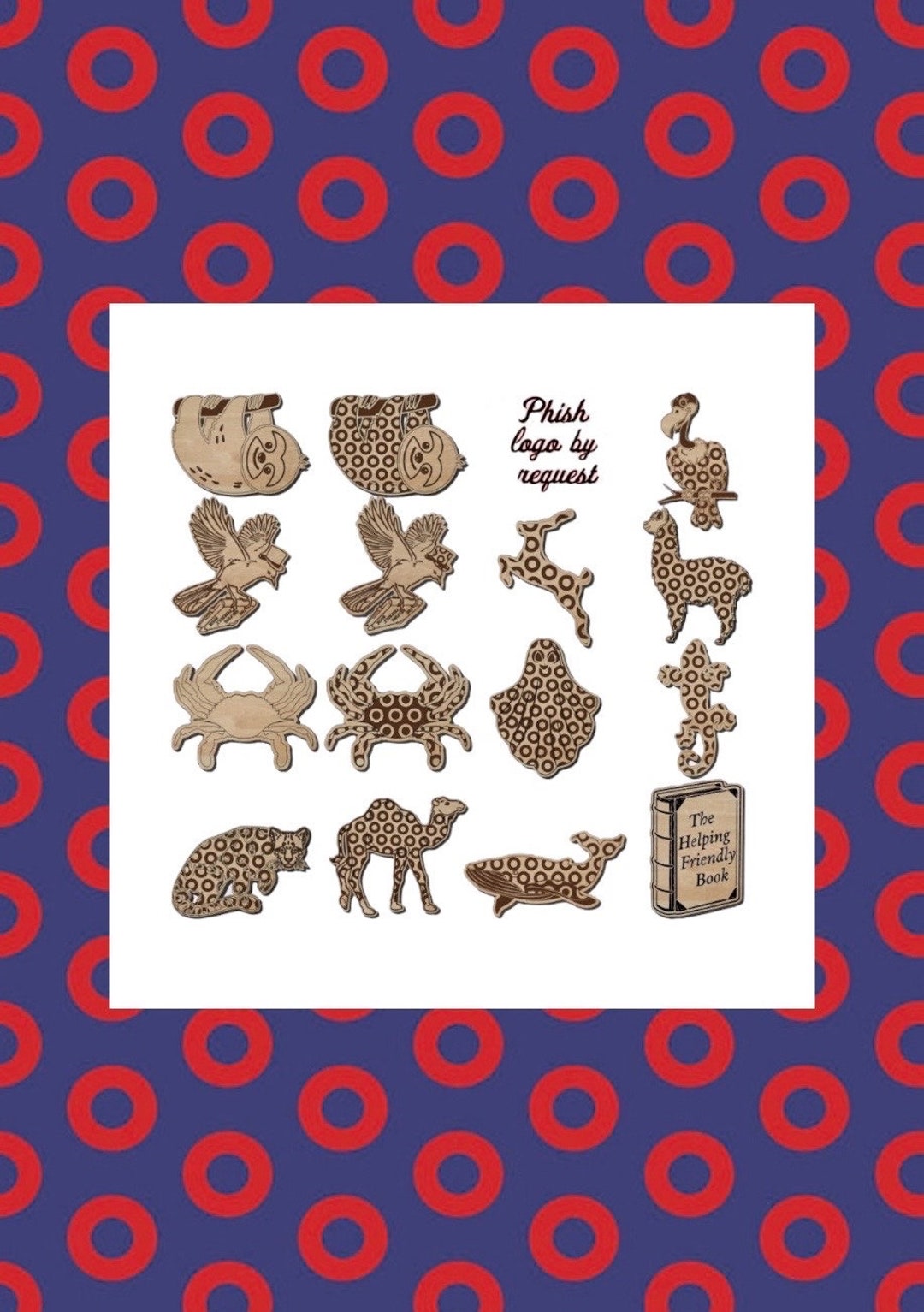 Phish Inspired Wood Stickers Custom Engraved, Made to Order - Etsy