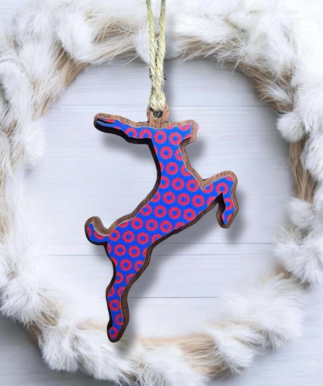 ANTELOPE Phish-inspired Wood & Donut Patterned Ornament | Window Hanger ...