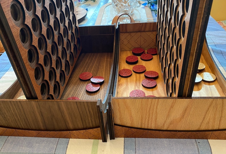 4-in-a-row Wood Game Box Included for Easy Storage Handmade - Etsy