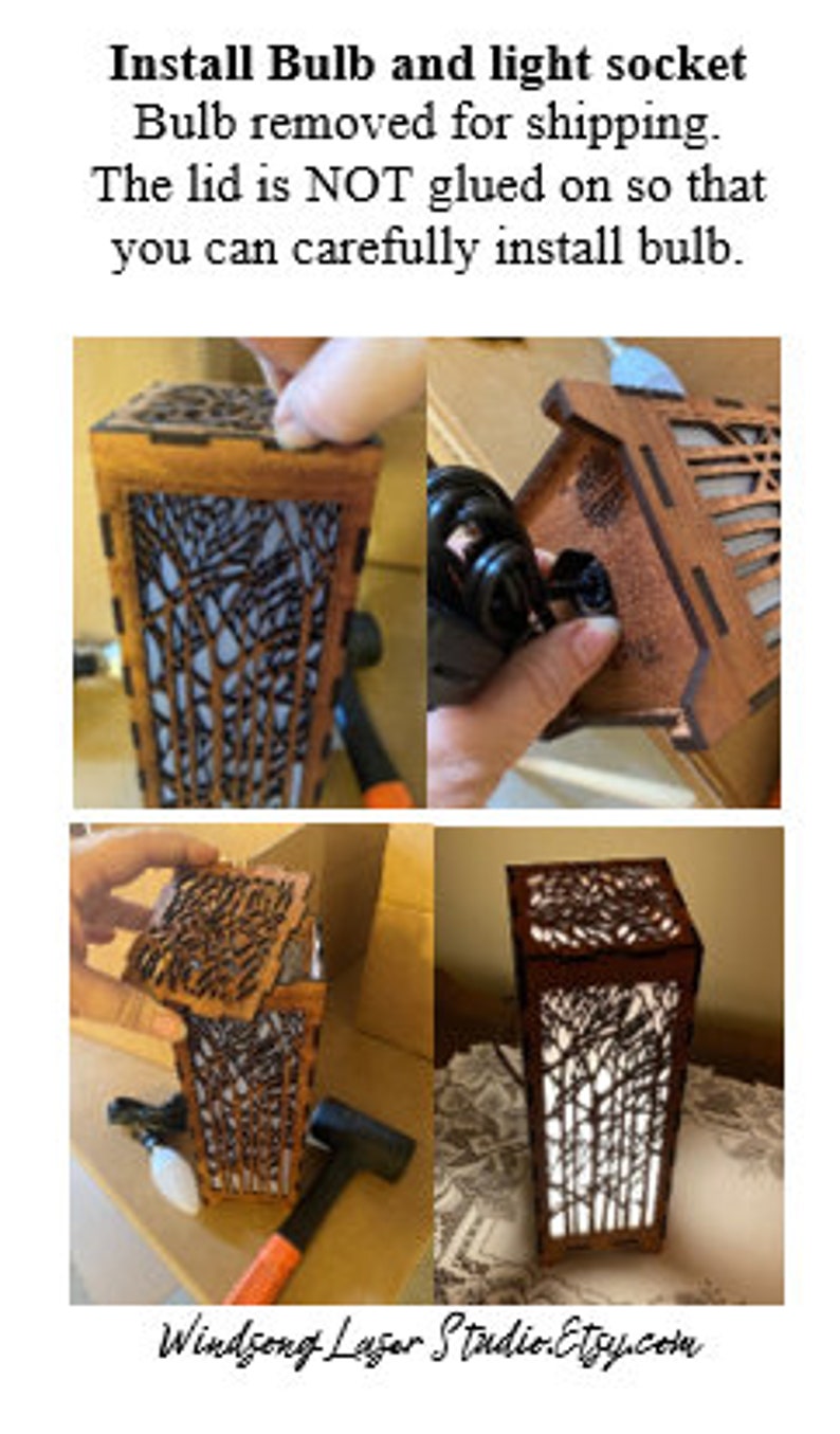 The Trees XL Wood Table Lamp 14 Extra Large Light Box - Etsy