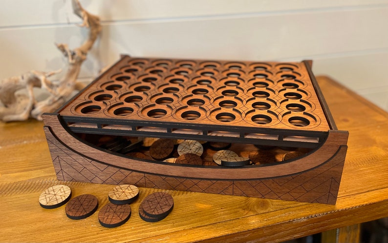 4-in-a-row Wood Game Box Included for Easy Storage Handmade - Etsy