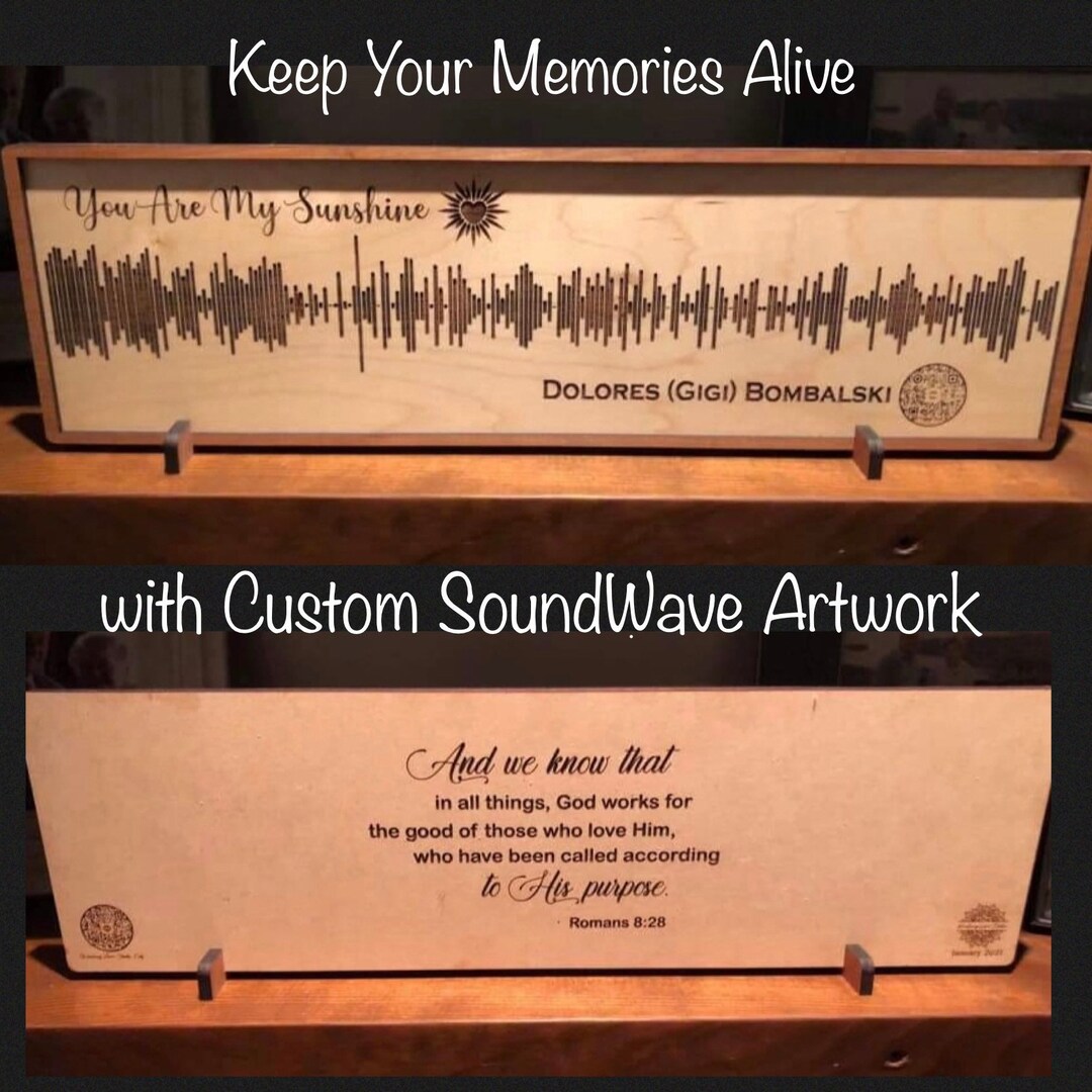 Custom Soundwave Artwork: Song or Video Link of Your Choice Engraved ...