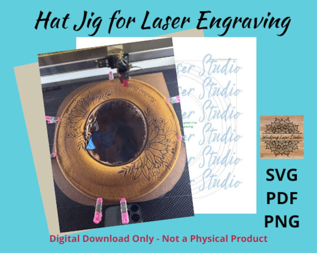 Digital File: Hat Jig for Laser Engraving Boho, Bolero, Wide-brimmed Hats-svg, Pdf, Png Cut File ...