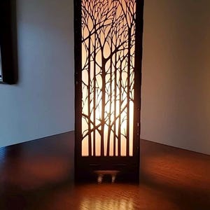 The Trees Wood Lamp - Handmade Nature-inspired Light, Elegant Décor for ...
