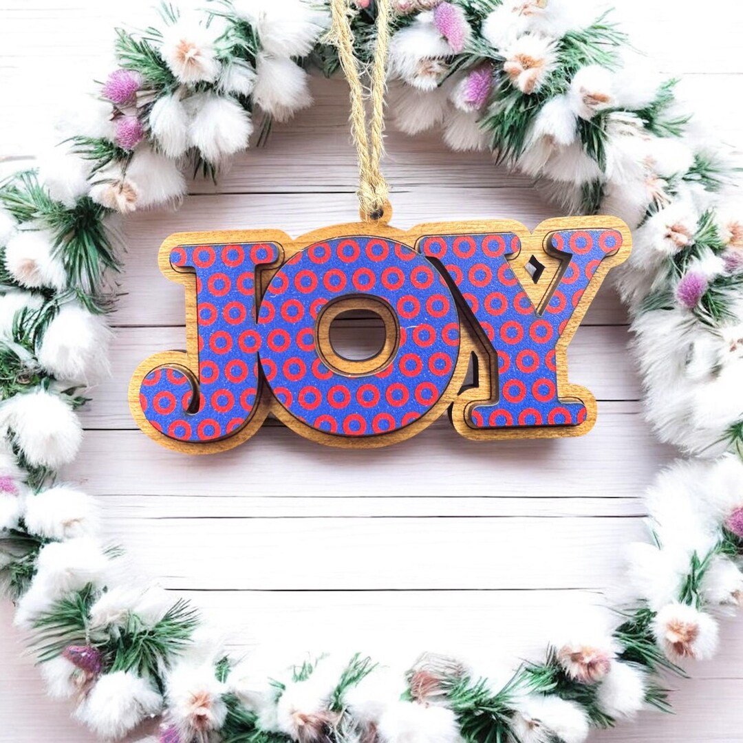JOY Ornament | Phish Inspired, Donut Pattern, Holiday Decor, Handmade ...