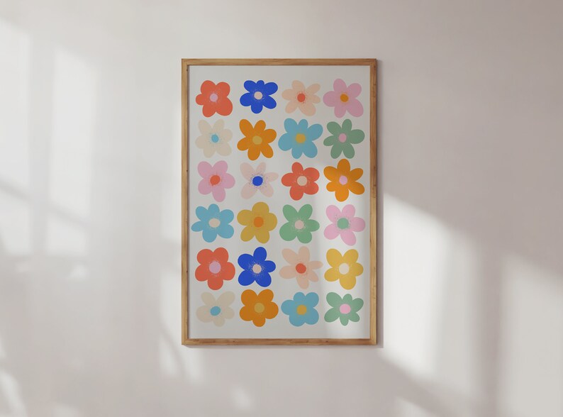 Daisies Print / Digital Art Download / Daisies Printable Wall - Etsy
