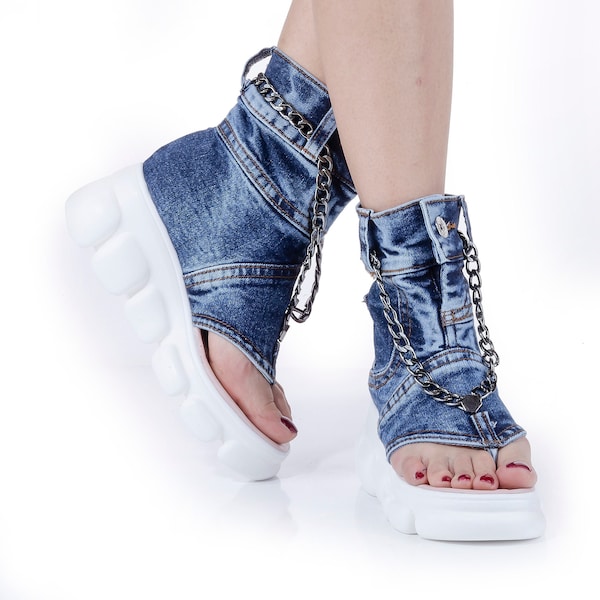 Denim Shoes - Etsy