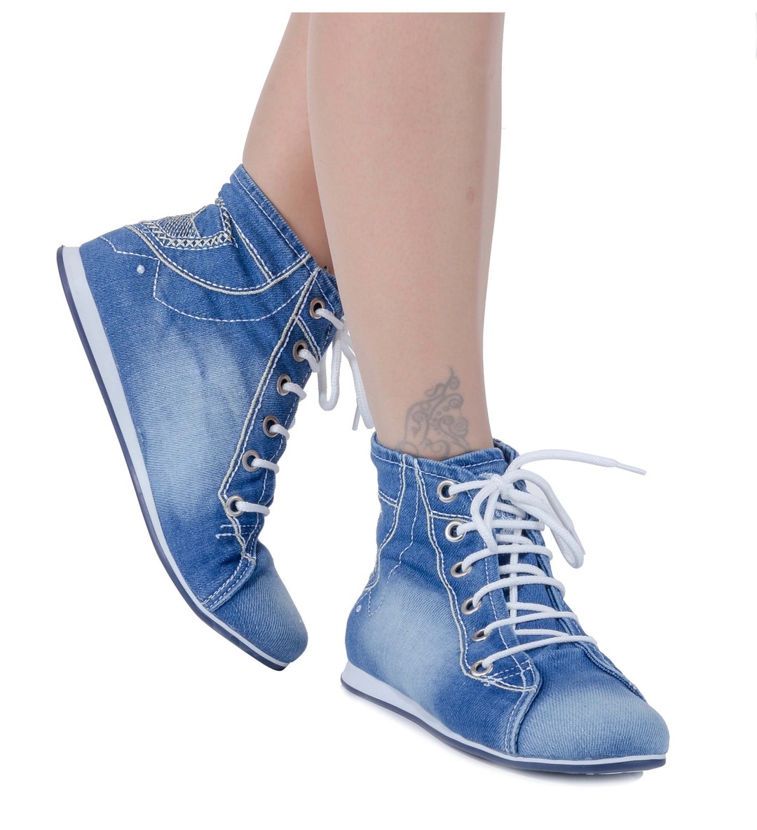 Denim Fabric Sports Shoes - Etsy