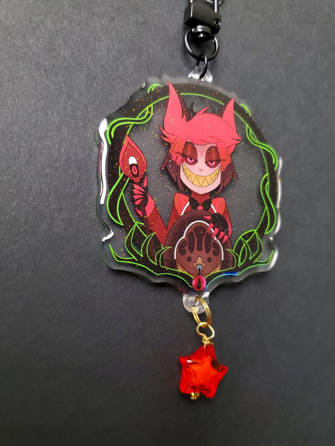 Hazbin Hotel Keychains, Alastor and Lucifer - Etsy