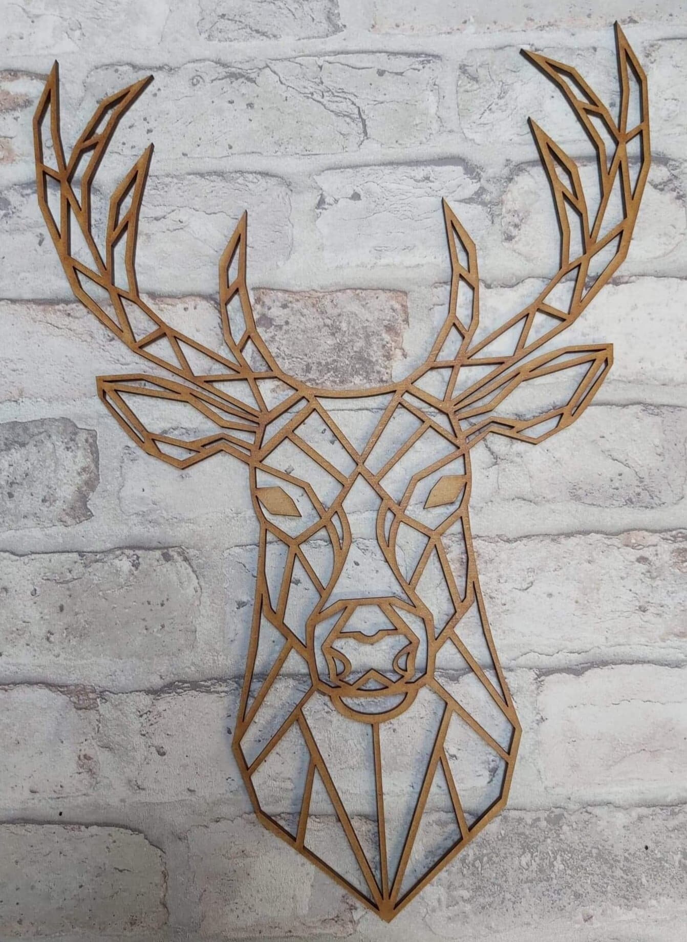 Geometric Deer Head Stag Head Geometric Wall Décor | Etsy