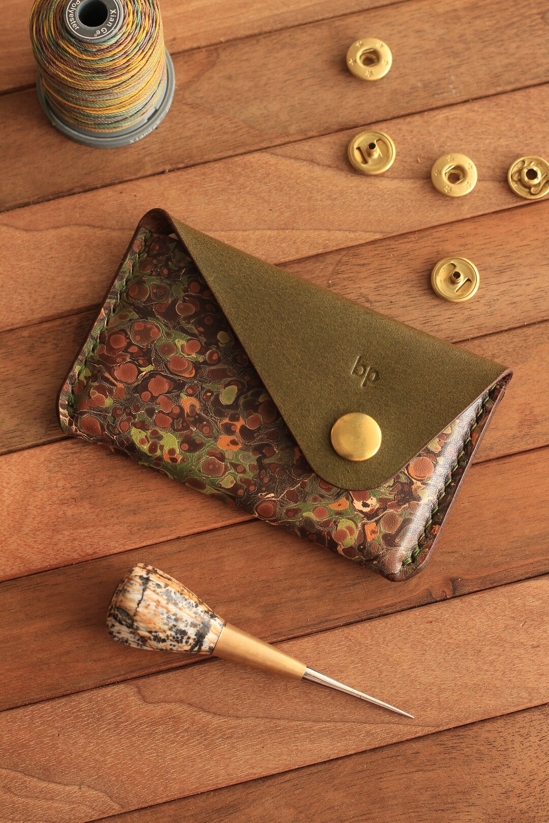 Trout Fishing Gift, Mens Army Green Wallet, Mens Minimalist Wallet ...