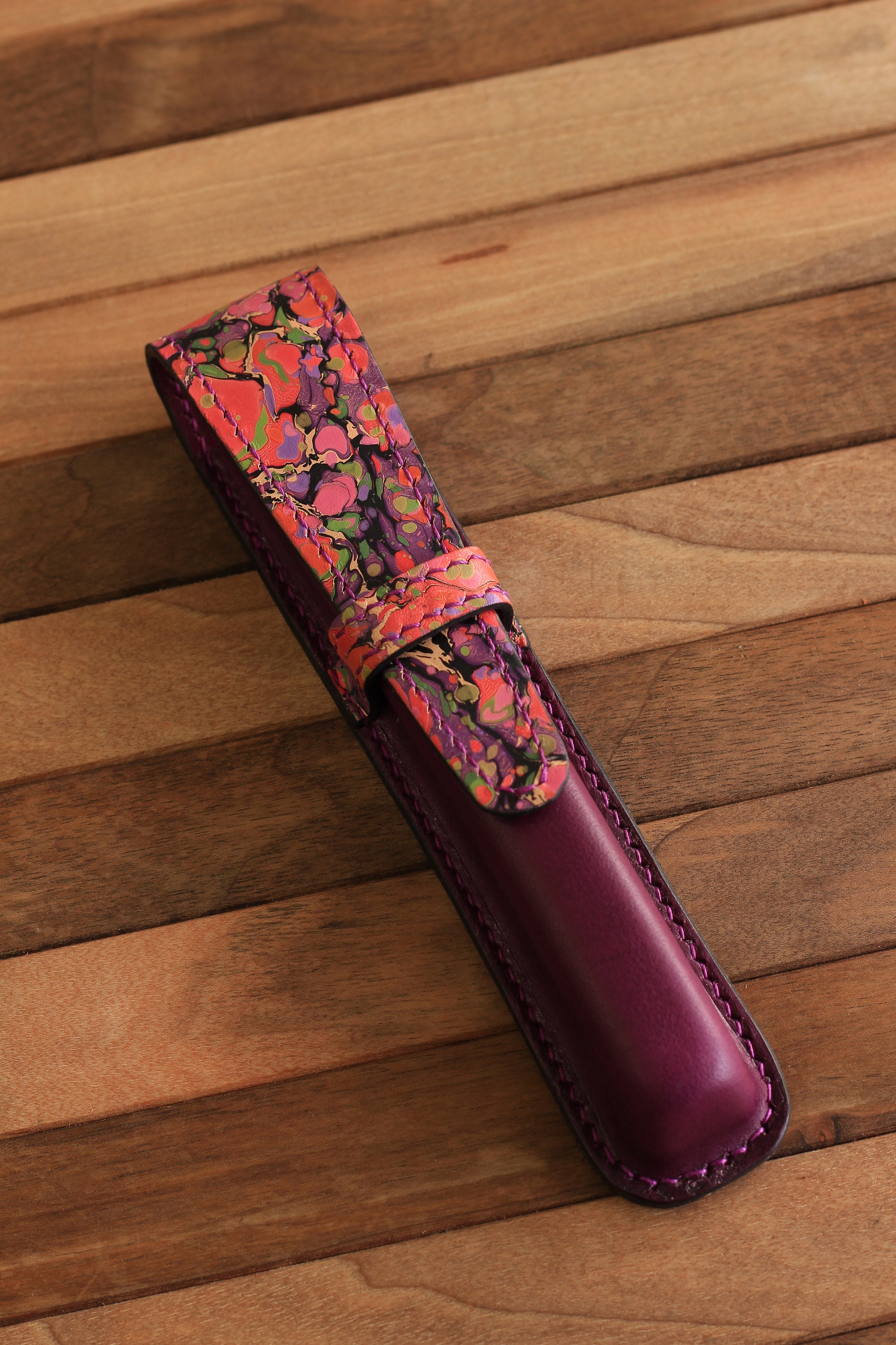 Fountain Pen Case Single Pen Luxury Pen Case Marbled - Etsy