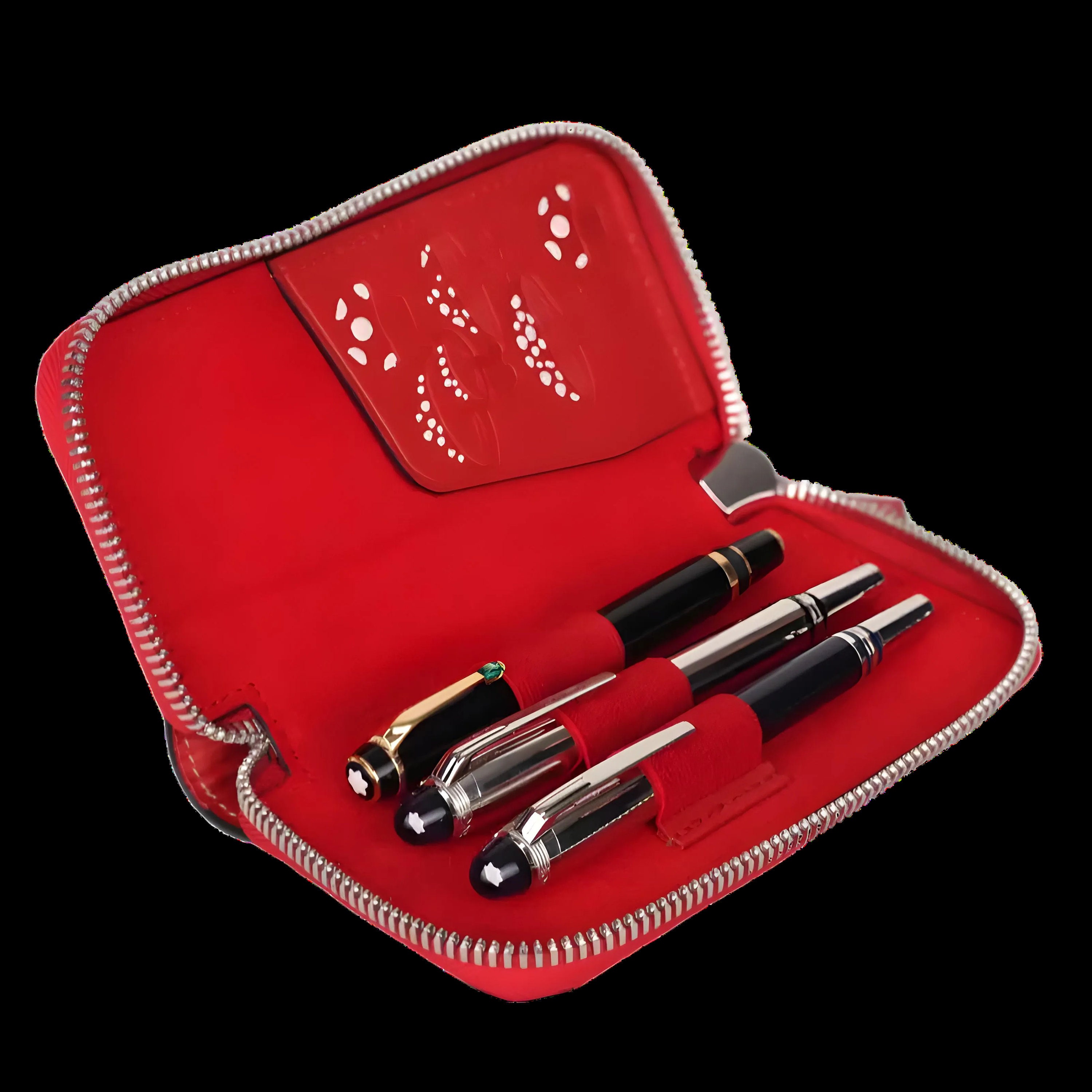 9 Pens Mushroom Concept Leather, Luxury Pen Case, Fungi Theme Leather ...