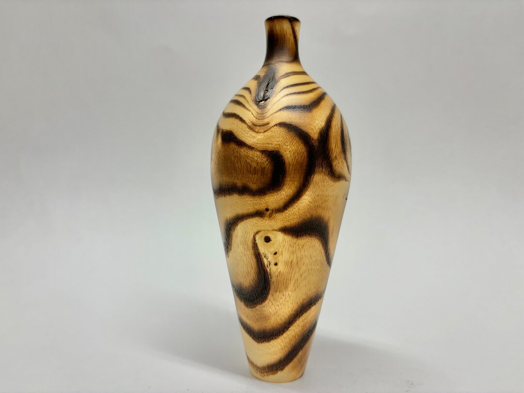 Twig Pot, Weed Pot, Wood Turned Vase, Dry Flower Vase, Reclaimed Wood ...